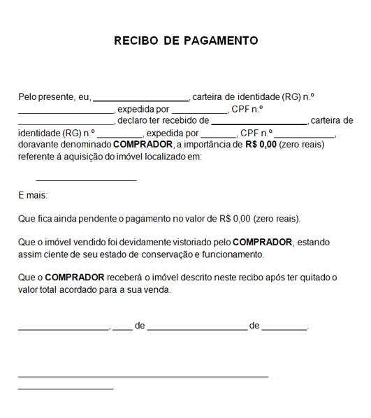 Recibo De Compra E Venda Preencher Imprimir Modelo De Recibo De ...